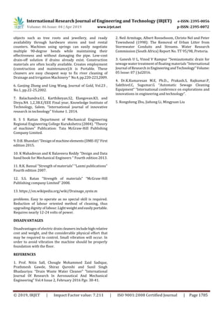 IRJET- Solar Operated based River Cleaning | PDF