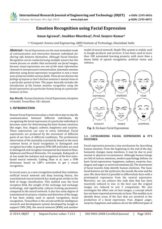 IRJET- Emotion Recognition using Facial Expression | PDF