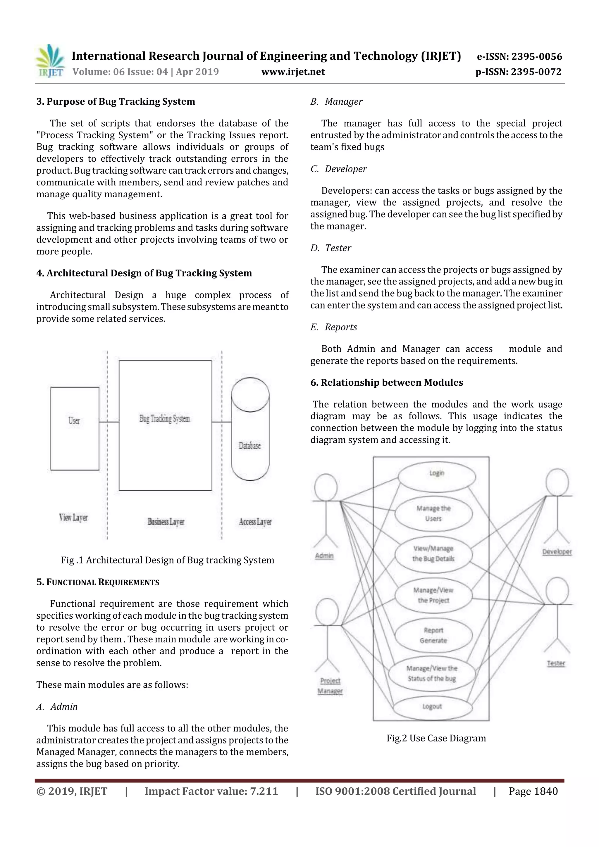 IRJET- A Review on Bug Tracking System | PDF