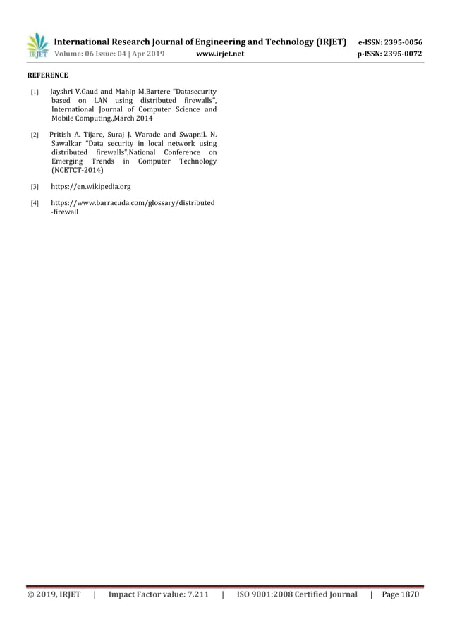 IRJET- Data Security in Local Network for Mobile using Distributed Firewalls | PDF