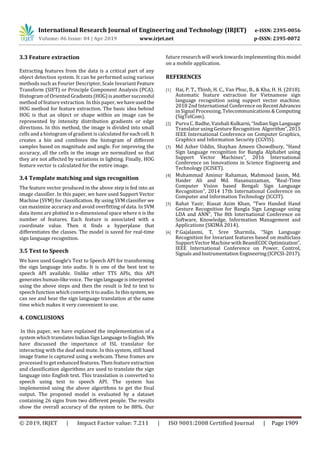 IRJET- Sign Language Interpreter using Image Processing and Machine Learning | PDF | Ear, Nose ...