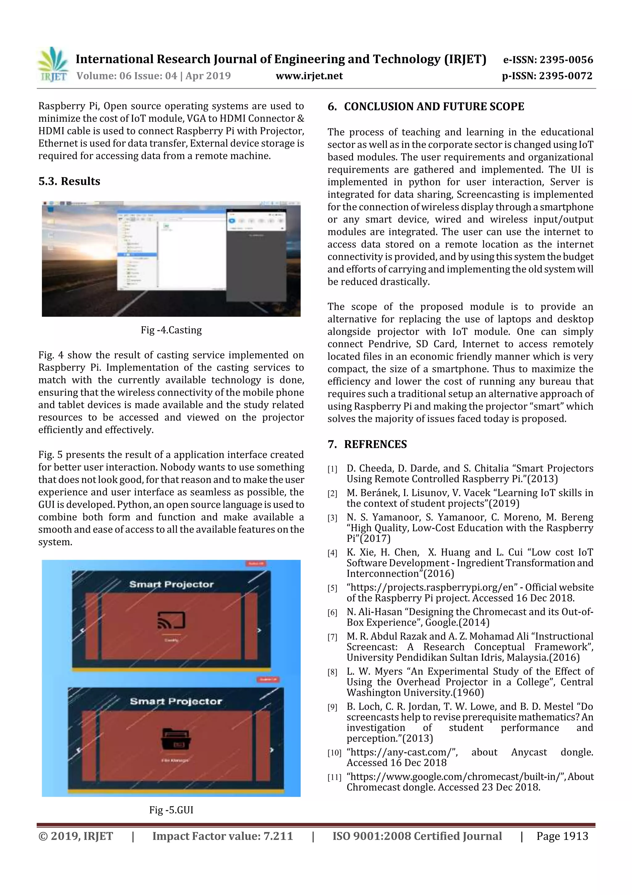 IRJET- IoT based Smart Projector | PDF | Internet of Things | Internet
