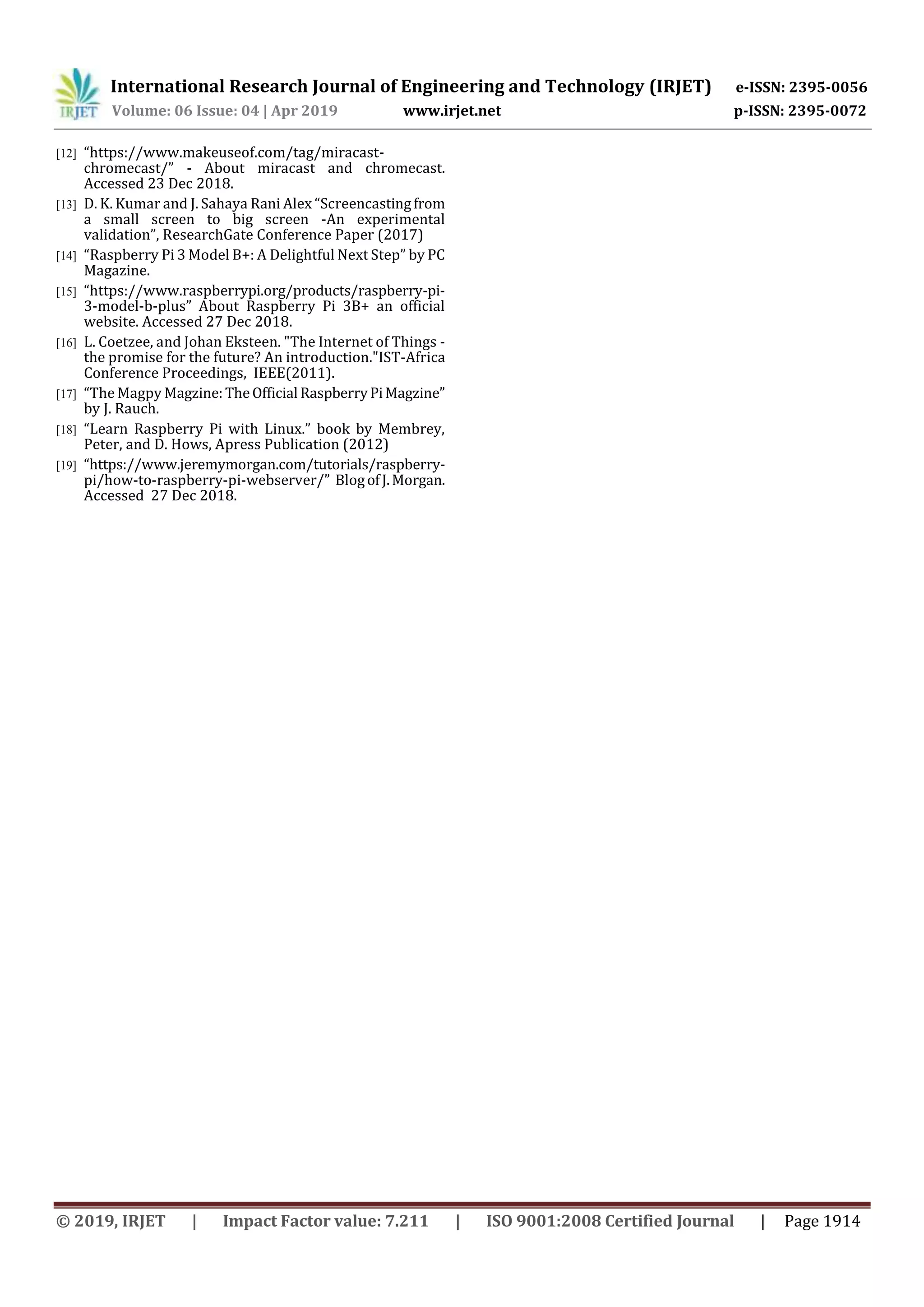 IRJET- IoT based Smart Projector | PDF | Internet of Things | Internet