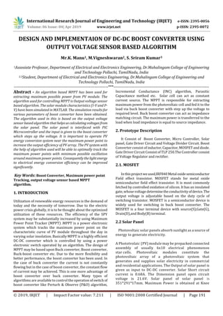 IRJET- Design and Implementaion of DC-DC Boost Converter using Output ...