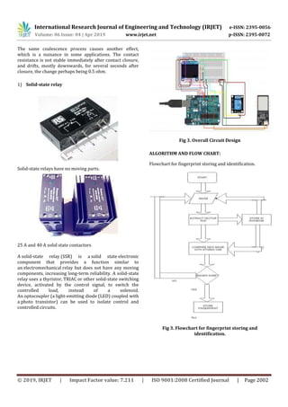 IRJET- Smart Vehicle Security System using Finger Print Sensor | PDF