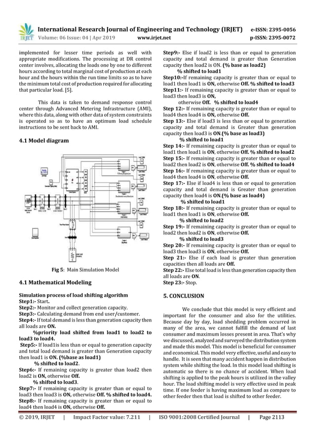 IRJET- Automatic Demand Response Controller with Load Shifting Algorithm using MATLAB Software | PDF