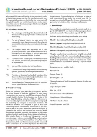 IRJET- Comparative Study of different Shapes of Diagrid Structure System with Conventional ...