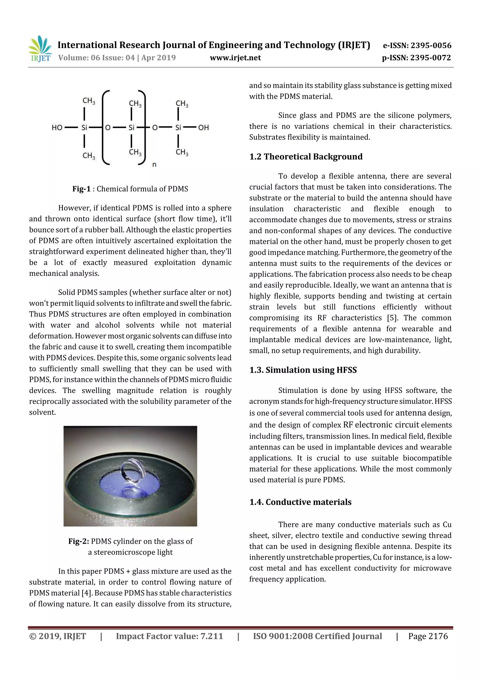 IRJET- Wearable Antenna for Medical Application | PDF
