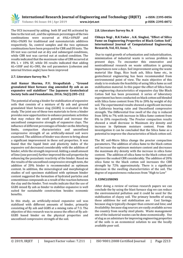 IRJET- Review on Soil Stabilization Technique | PDF | Civil Engineering ...