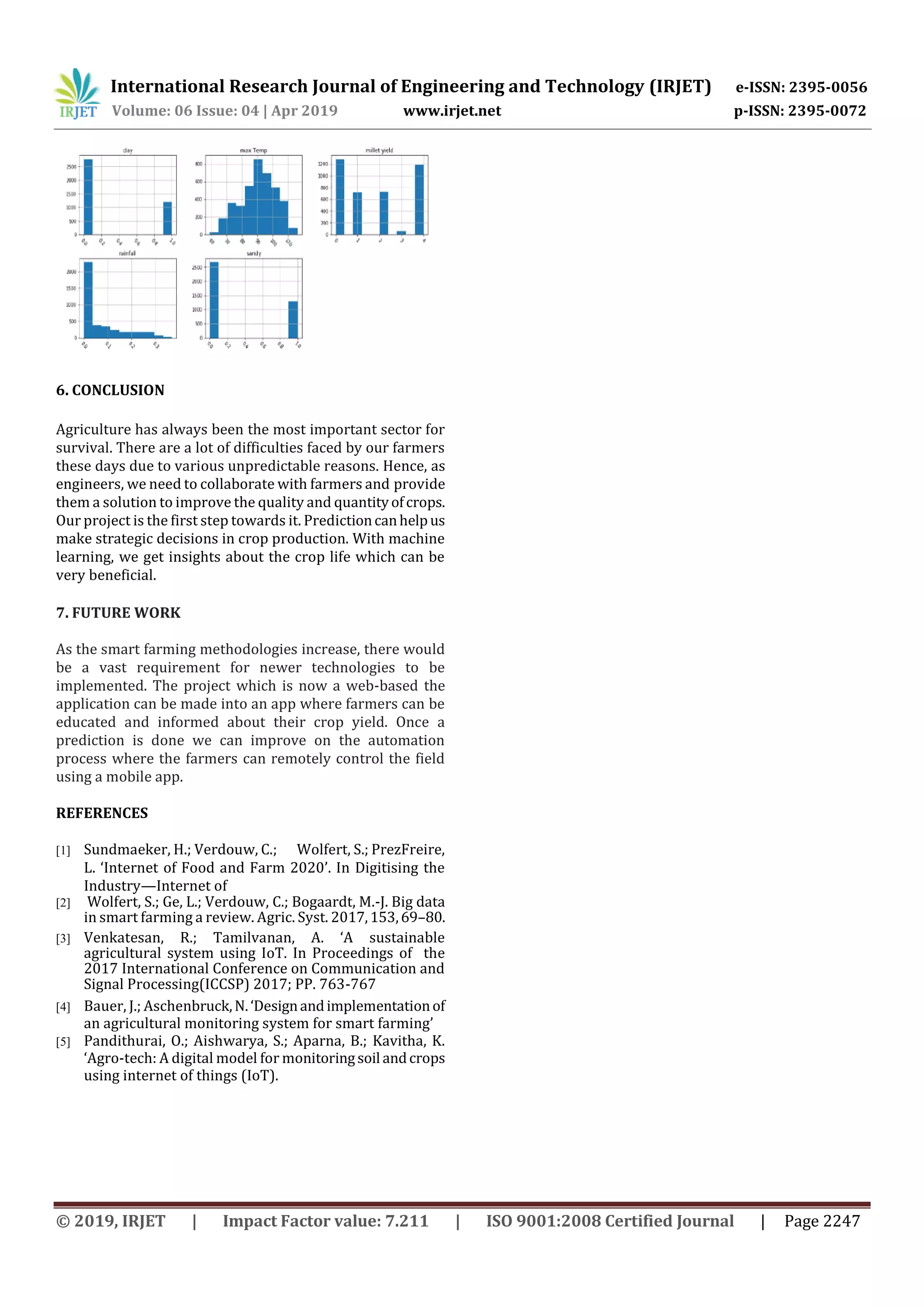 IRJET- Smart Farming Crop Yield Prediction using Machine Learning | PDF