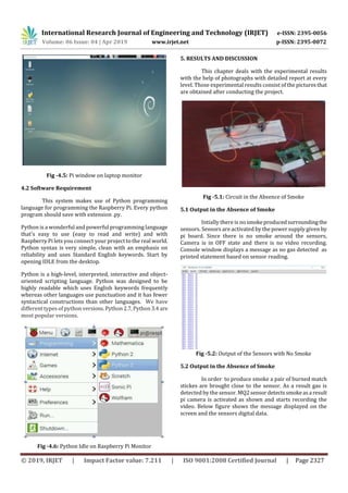 IRJET- Pi Cam based Smoke/Fire Alerting System | PDF