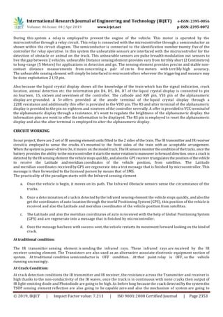 IRJET- Railway Track Fault Detection System using Robot Car | PDF