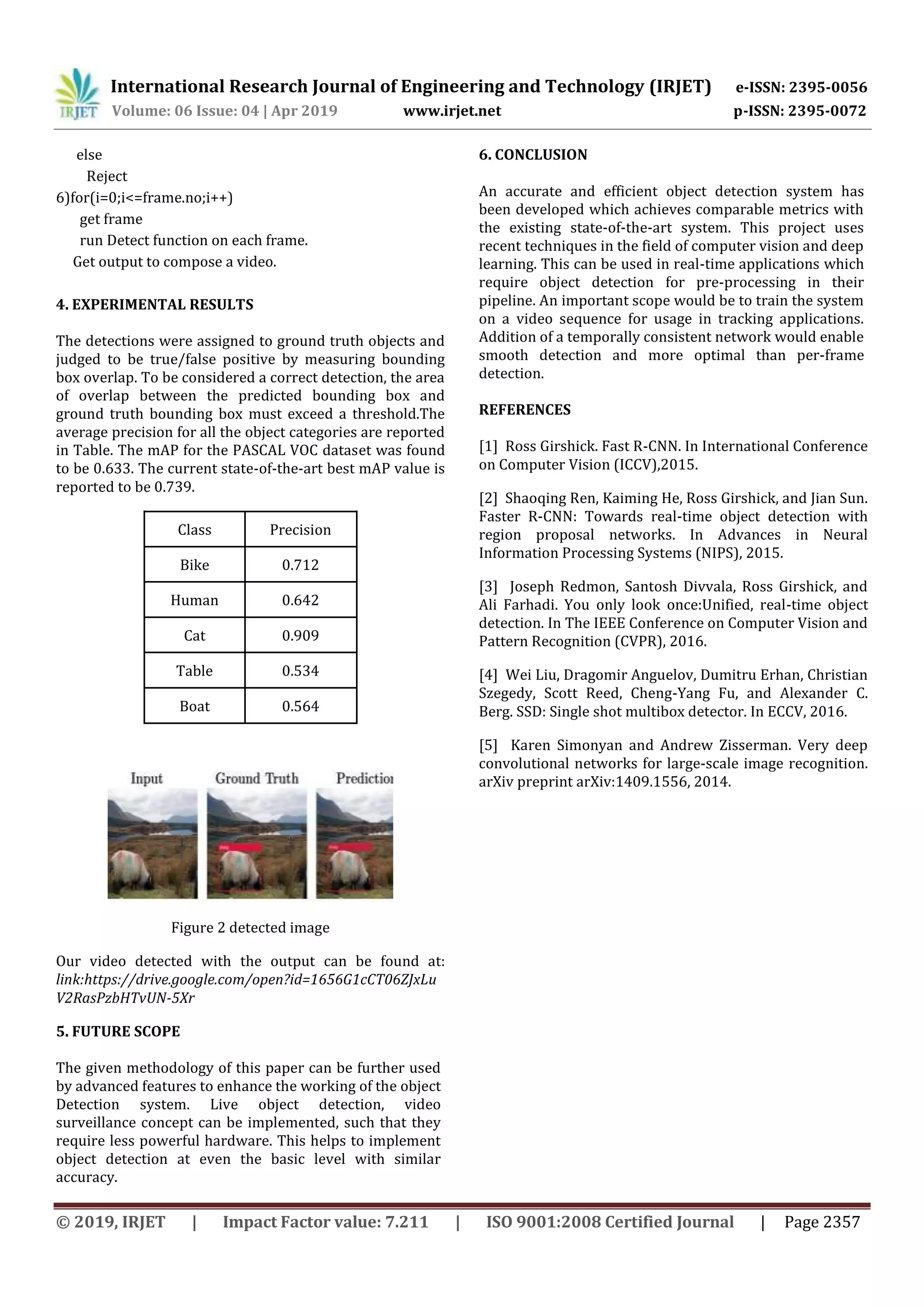 IRJET- Object Detection and Recognition using Single Shot Multi-Box Detector | PDF
