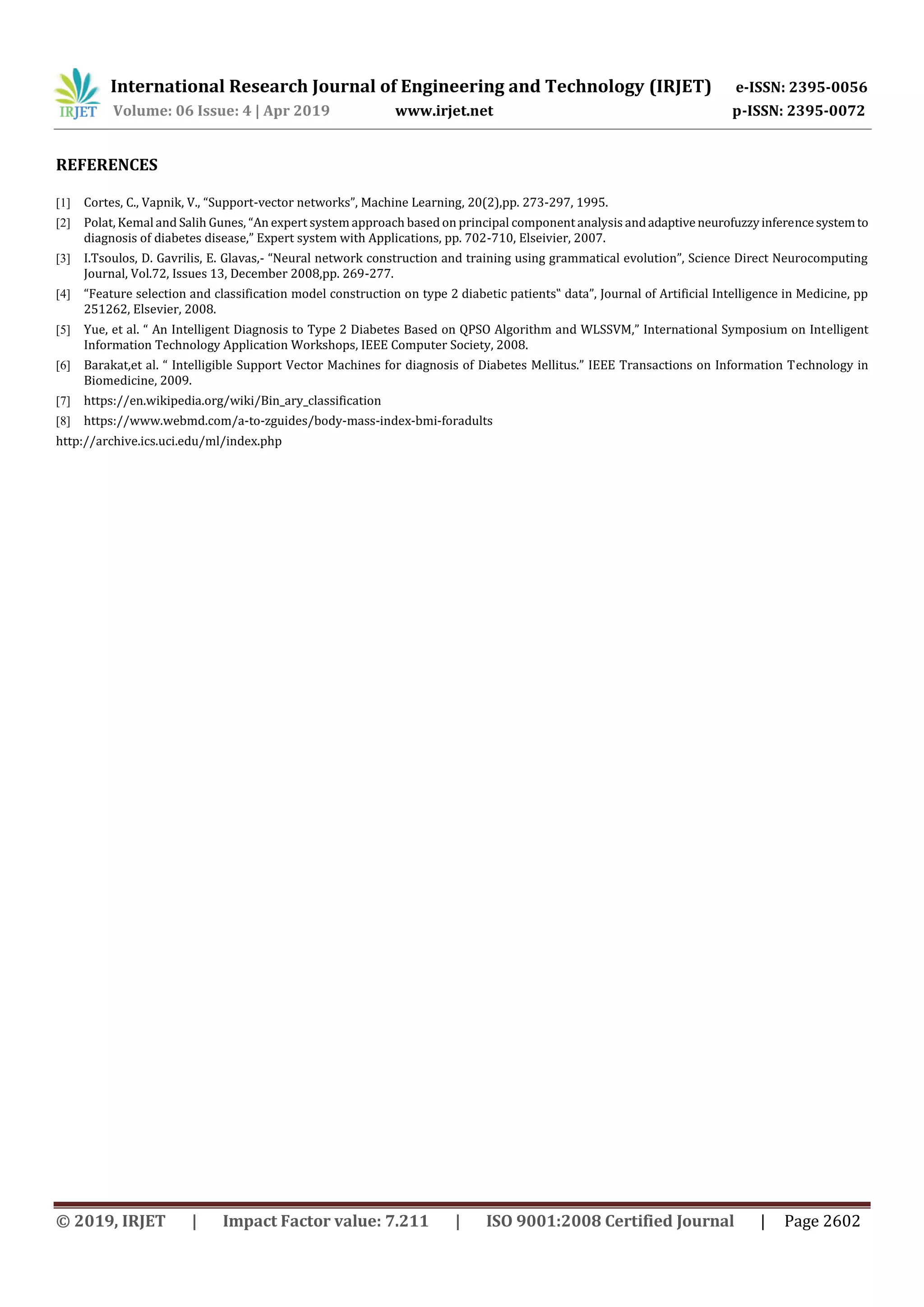 IRJET- Diabetes Prediction using Machine Learning | PDF