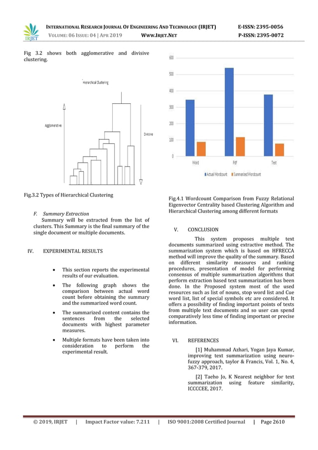 Irjet Multi Document Summarization Using Fuzzy And Hierarchical Approach Pdf