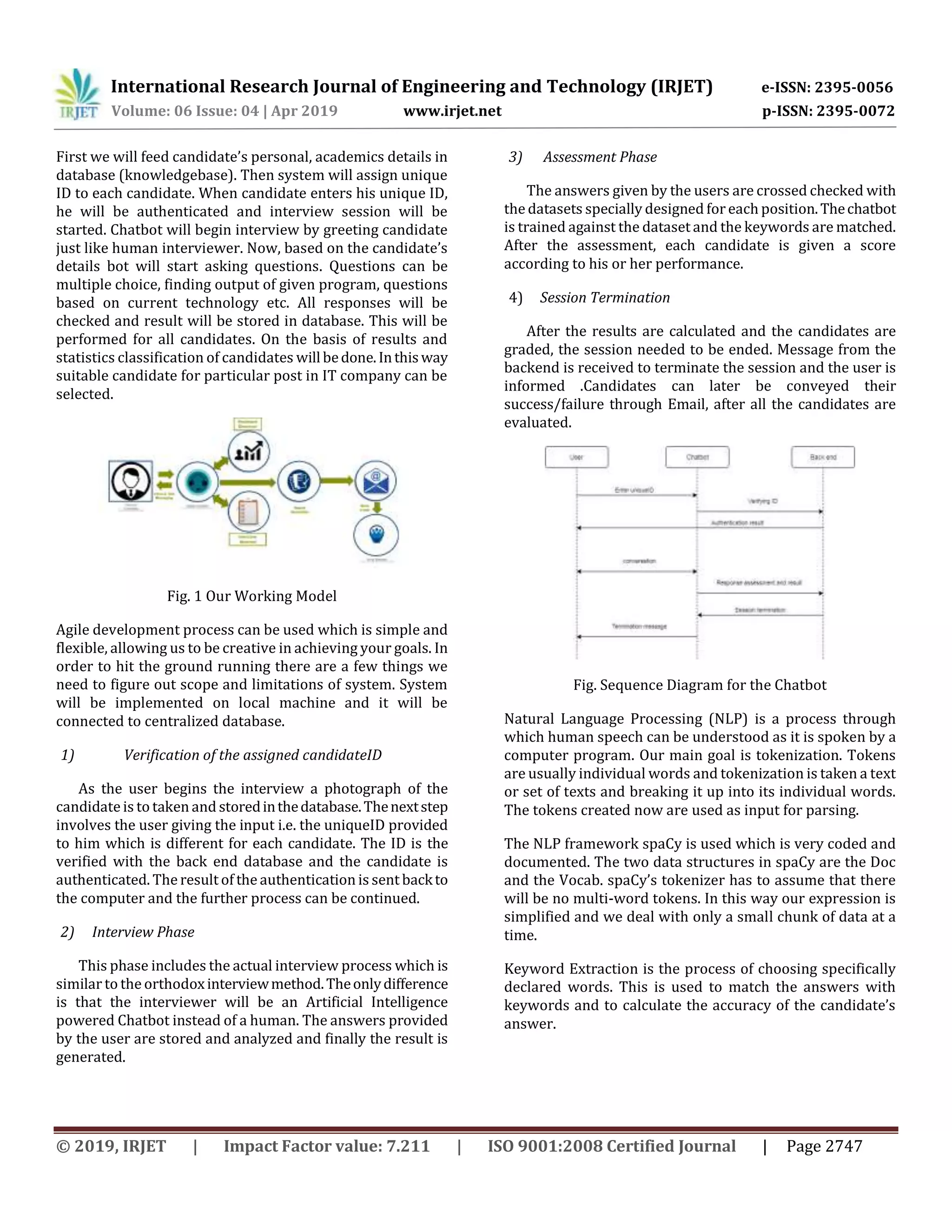 IRJET- Interactive Interview Chatbot | PDF | Artificial Intelligence ...