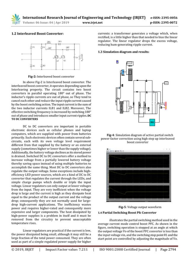 IRJET- An Active Partial Switch Power Factor Coorection using High Step Up Interleaved Boost ...