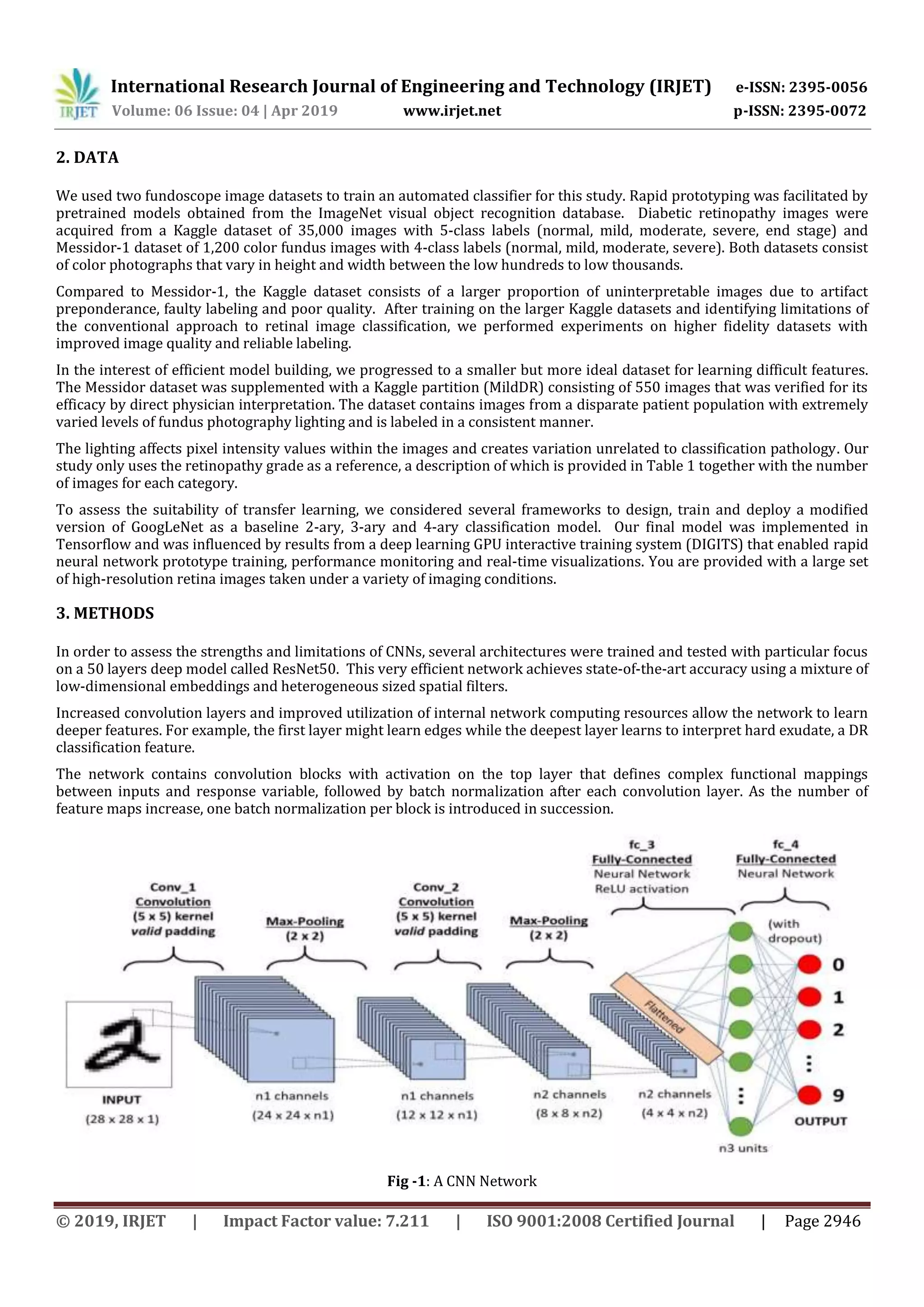 IRJET- Automated Detection of Diabetic Retinopathy using Deep Learning | PDF