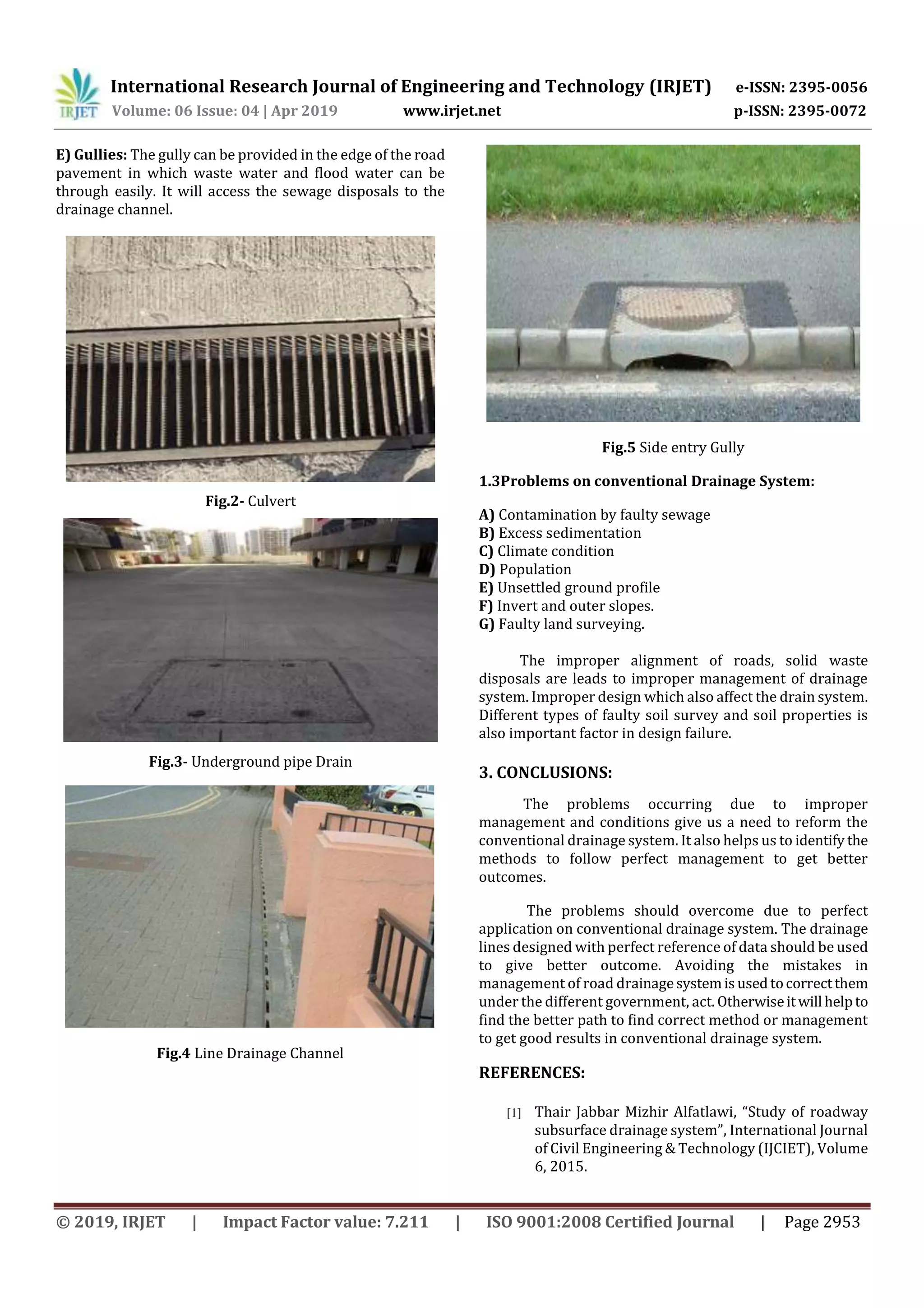 IRJET- Study of Conventional Drainage System | PDF