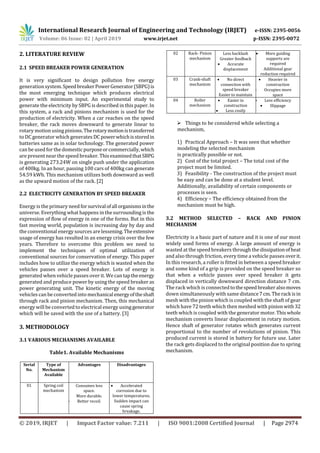 IRJET- Speed Breaker Power Generation | PDF
