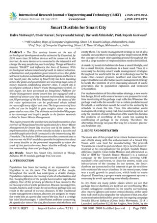 IRJET- Smart Dustbin for Smart City | PDF