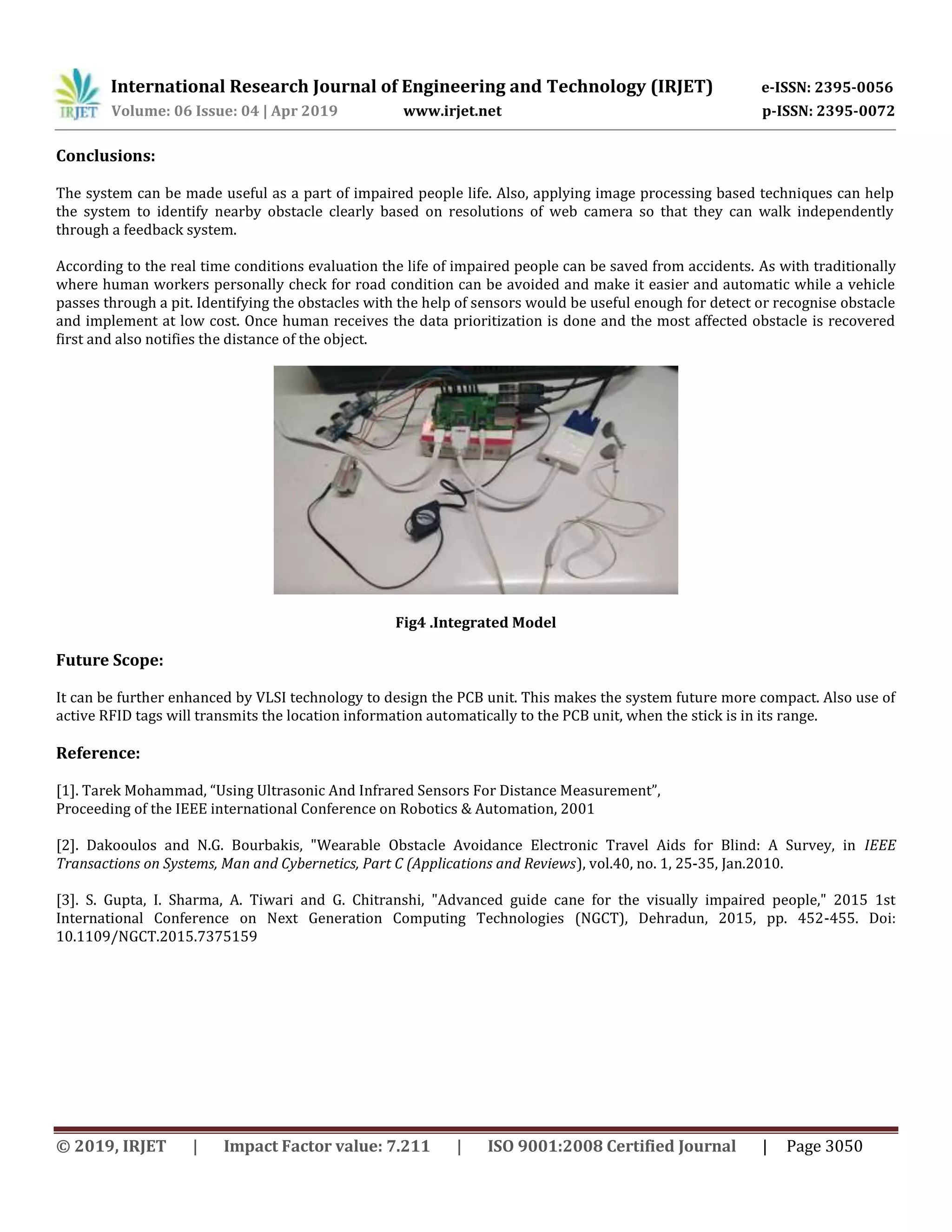 IRJET- Virtual Eye for Visually Blind People | PDF | Cameras and Camcorders | Consumer Electronics
