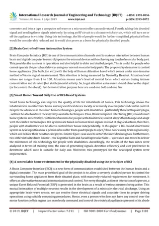 IRJET- Survey on Home Automation System using Brain Computer Interface Paradigm based on ...