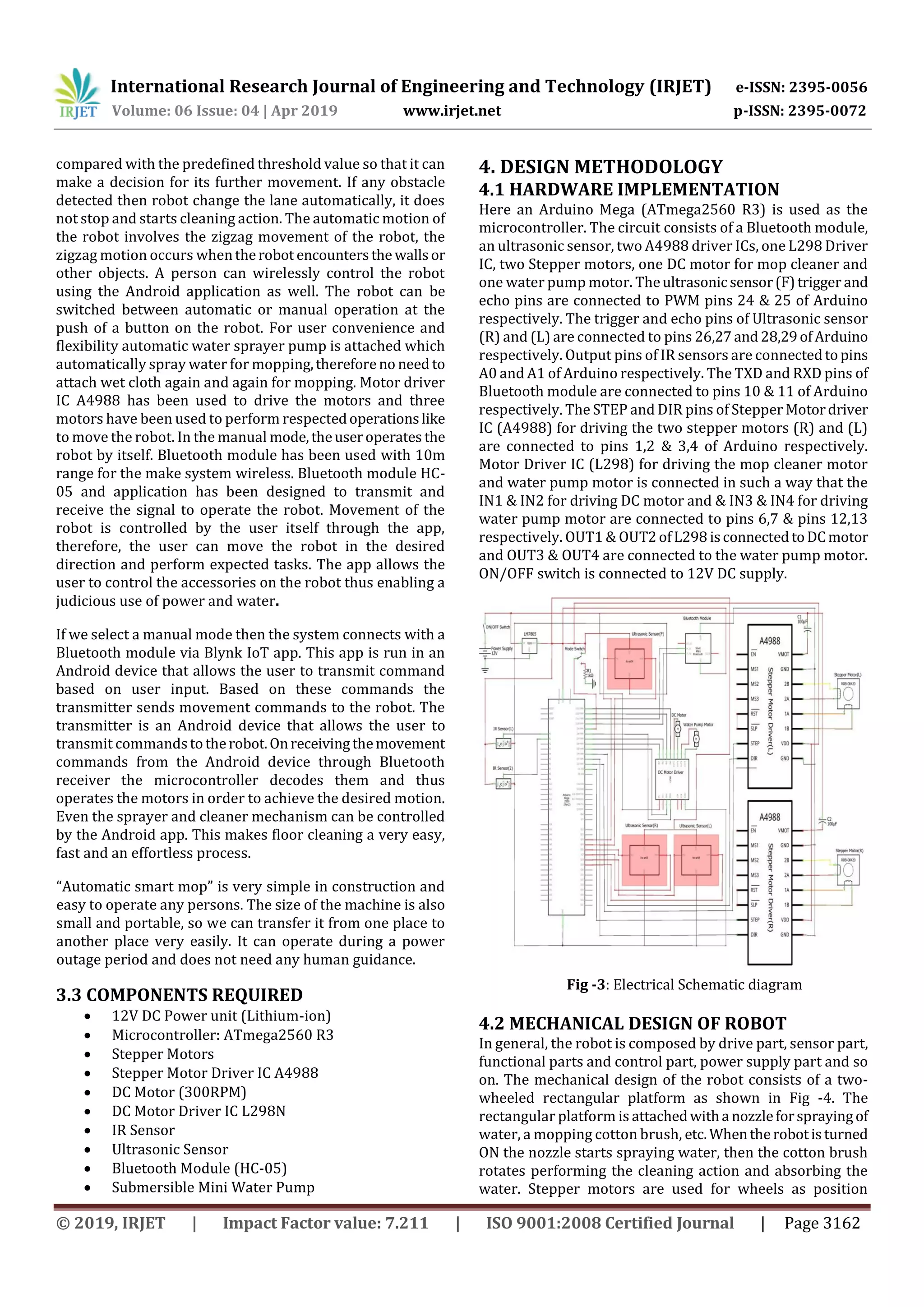 IRJET- Automatic Smart Mop for Floor Cleaning | PDF