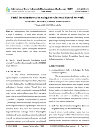 IRJET- Facial Emotion Detection using Convolutional Neural Network | PDF