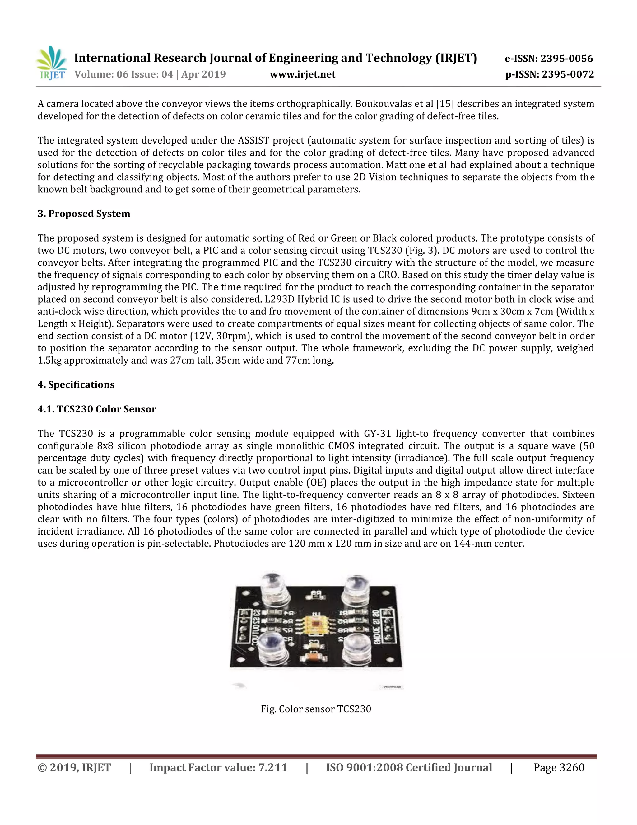 IRJET- Automatic Object Sorting Machine | PDF