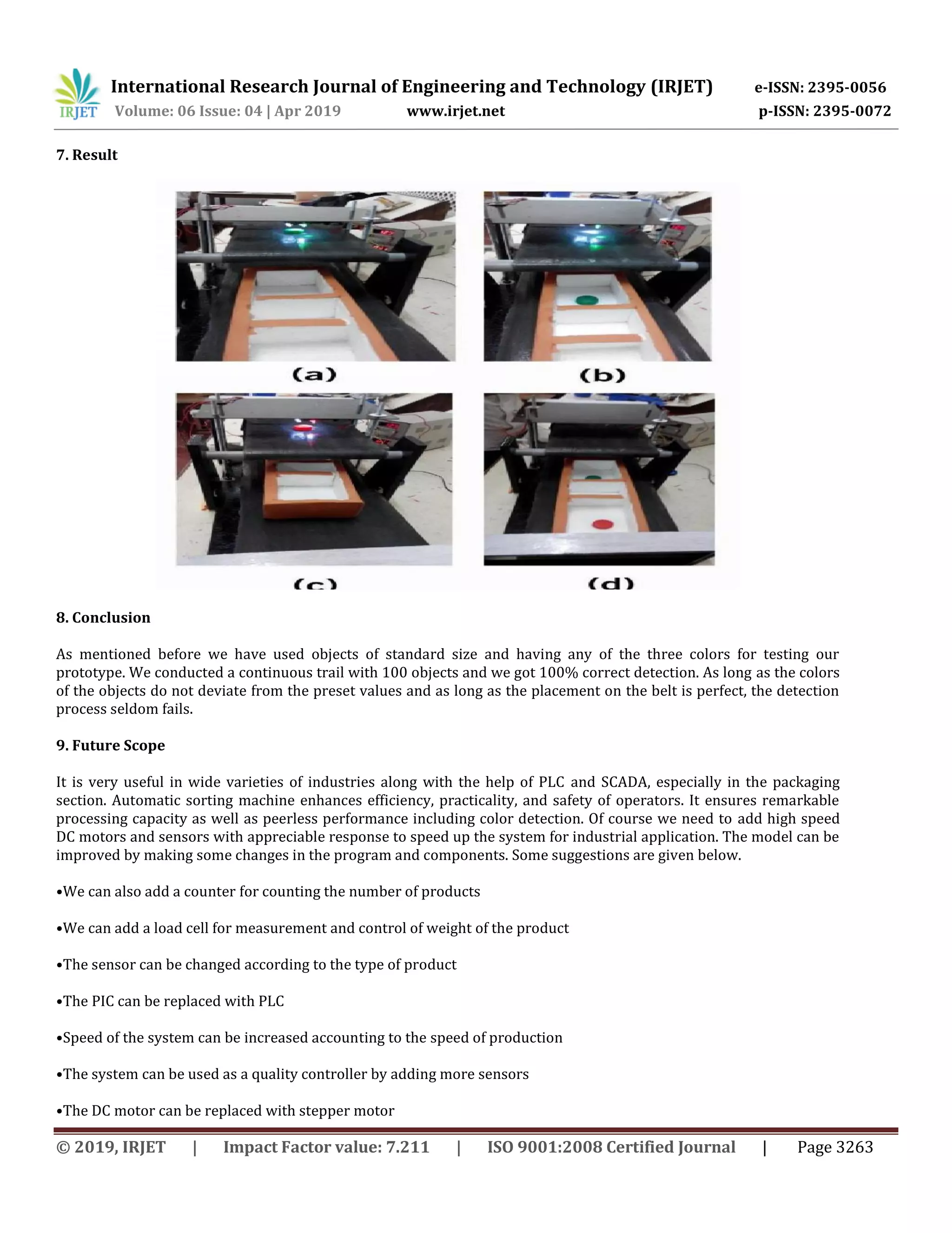 IRJET- Automatic Object Sorting Machine | PDF