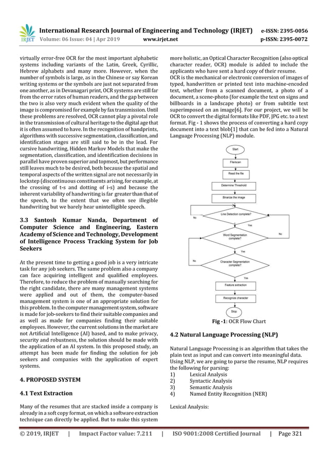 IRJET- Applicant Tracking and Scoring System | PDF | Resume Writing and Advice | Job Search