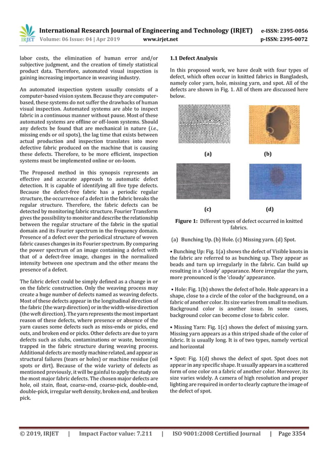 IRJET- Fabric Defect Classification using Modular Neural Network | PDF IRJET- Fabric Defect Classification using Modular Neural Network | PDF