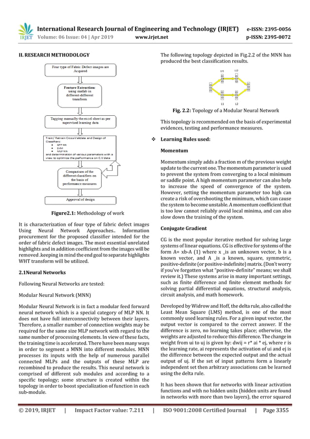 IRJET- Fabric Defect Classification using Modular Neural Network | PDF IRJET- Fabric Defect Classification using Modular Neural Network | PDF