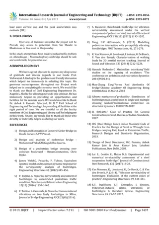 IRJET- Review on Design / Study of Pedestrian Bridge in Shirdi Area | PDF