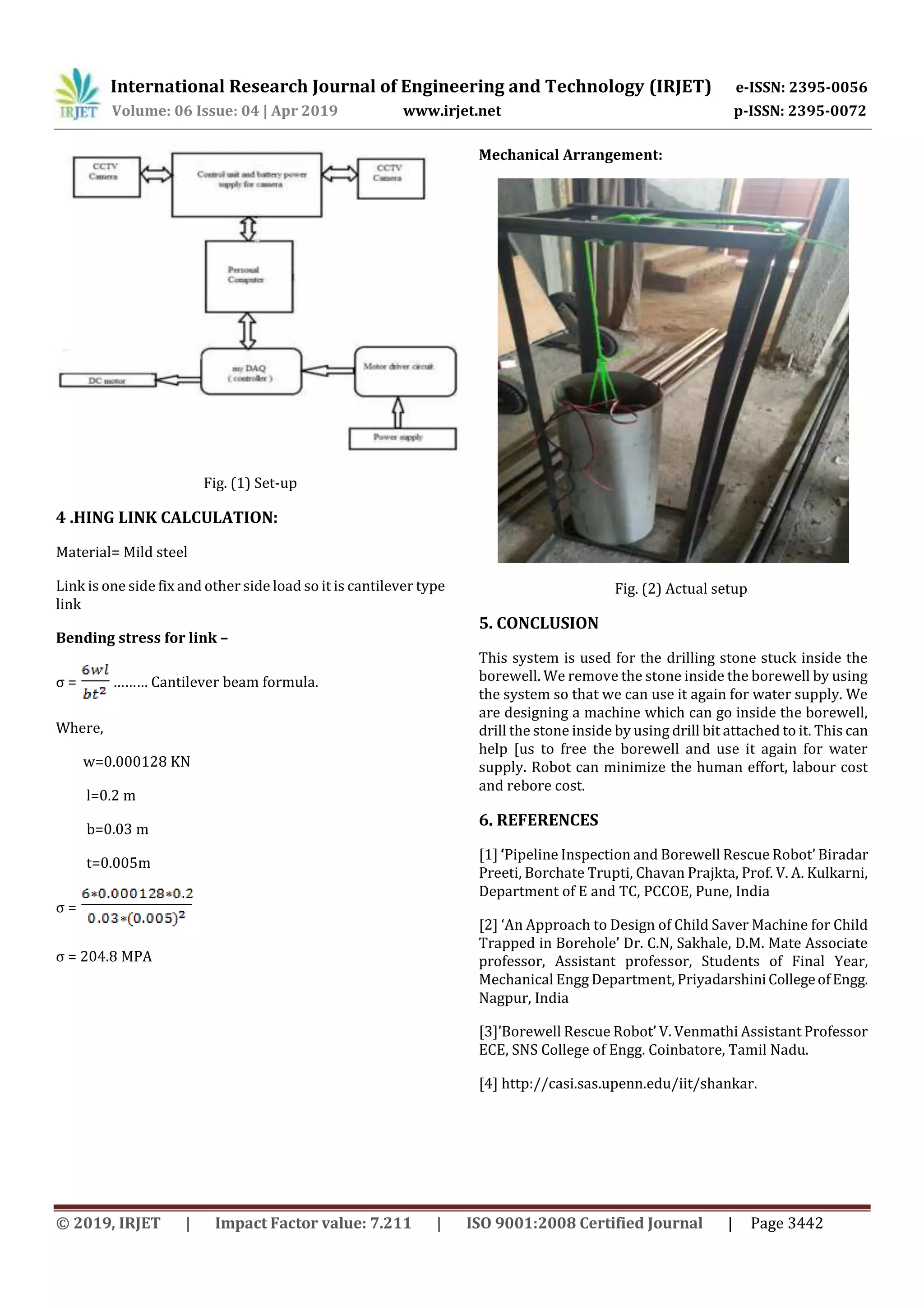 IRJET- Design and Fabrication of Borewell Stone Drlling Robot | PDF