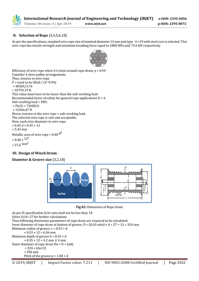 IRJET- Finite Element Analysis of Winch Machine for Erection of Transmission Tower | PDF