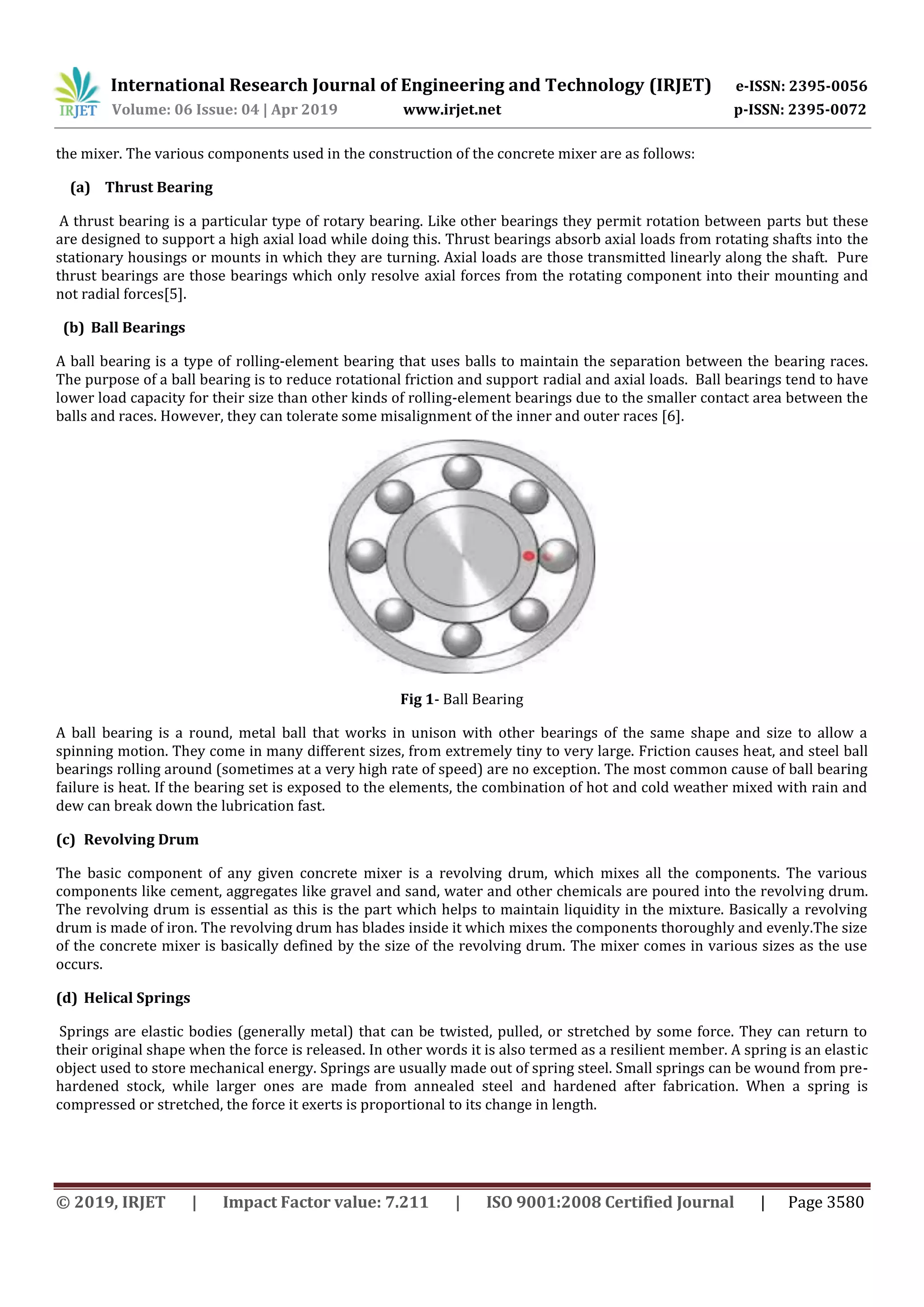 IRJET- Fabrication and Design of Efficient Concrete Mixer Machine | PDF
