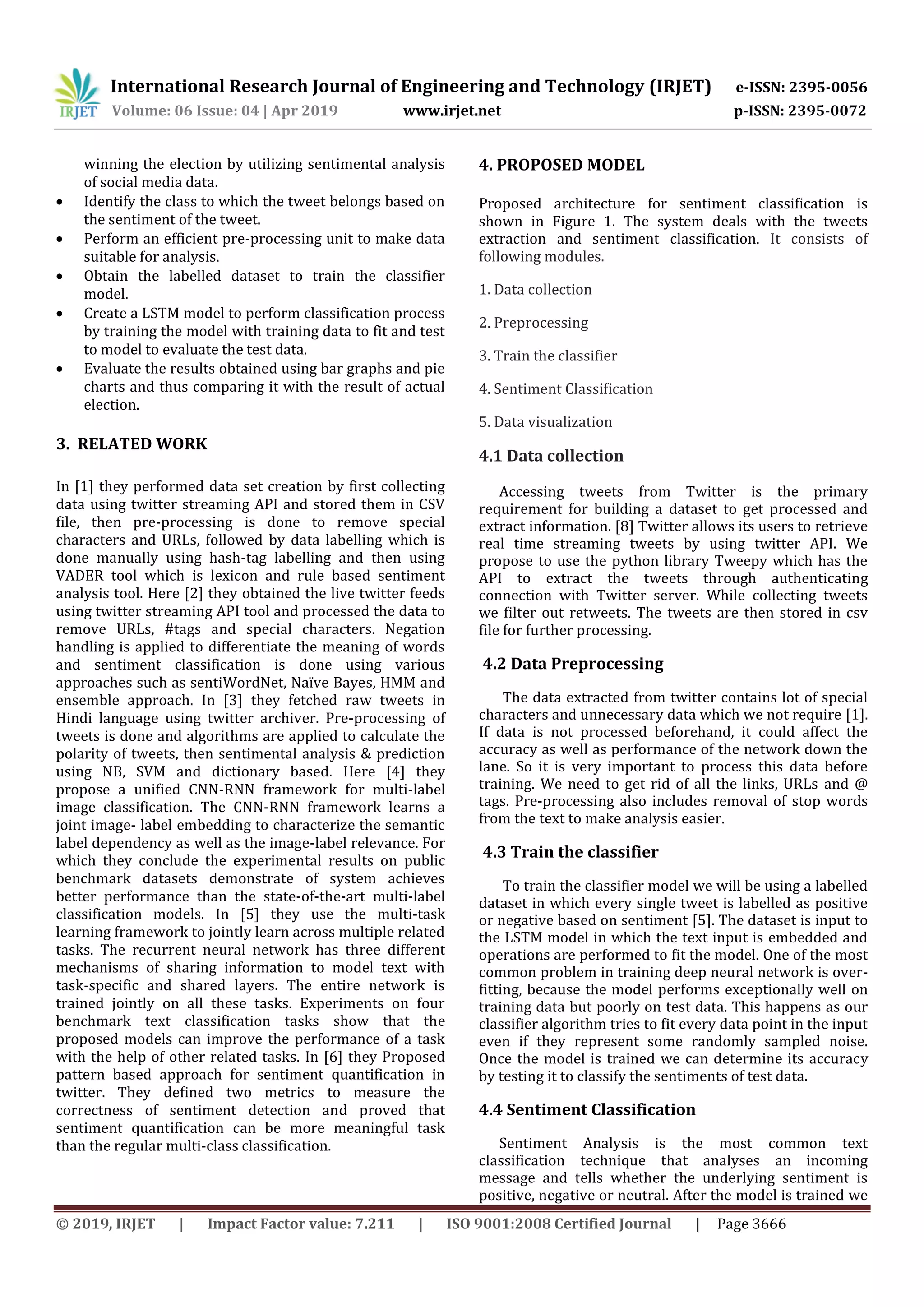 IRJET- Twitter Sentimental Analysis for Predicting Election Result ...