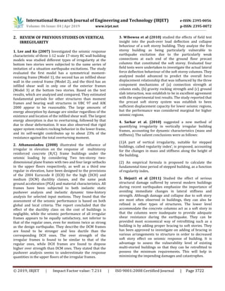 IRJET- Study of Literature on Seismic Response of RC Irregular Structure | PDF