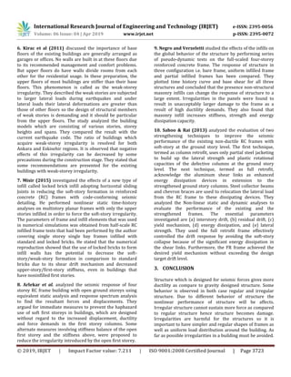 IRJET- Study of Literature on Seismic Response of RC Irregular Structure | PDF