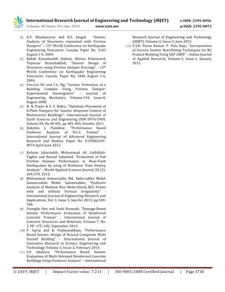 IRJET- Seismic Evaluation of Reinforced Concrete Structure with Friction Damper | PDF | Civil ...