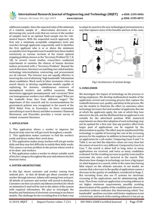 IRJET- Advanced Labour Finding Web and Android Application | PDF