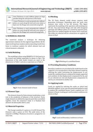 IRJET- Experimental Study on Behaviour of Cold-Formed Steel Castellated Beam | PDF