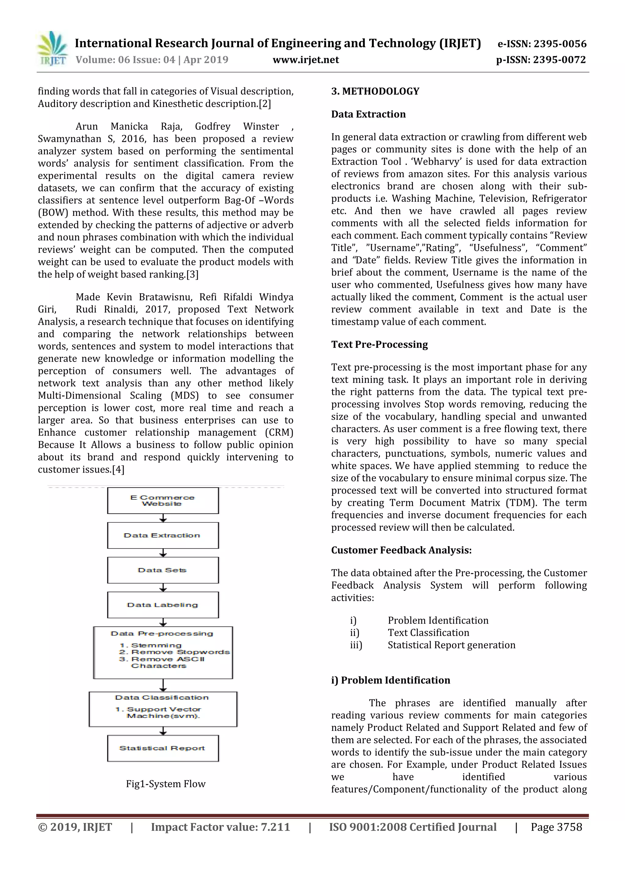 IRJET- Customer Feedback Analysis using Machine Learning | PDF