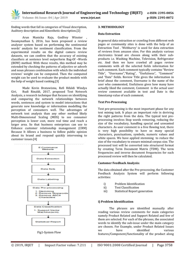 IRJET- Customer Feedback Analysis using Machine Learning | PDF