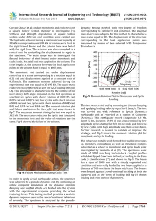 IRJET- Study of Cold-Formed Steel Flexural Member Under Monotonic and Reversed Cyclic Loading | PDF
