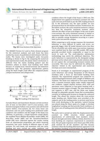 IRJET- Study of Cold-Formed Steel Flexural Member Under Monotonic and Reversed Cyclic Loading | PDF