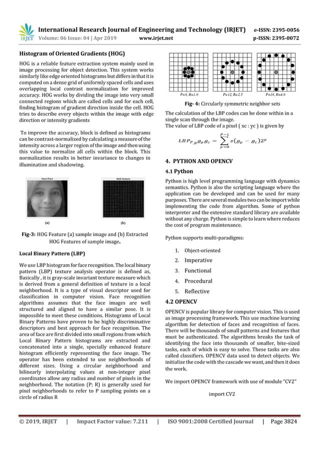 Irjet Class Attendance Using Face Detection And Recognition With