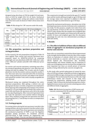 IRJET- Influence of Addition of Nano-Silica on Physical and Mechanical Properties of Ultra-High ...